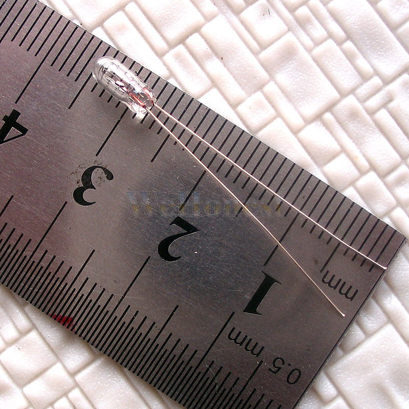 100 pcs 3mm Clear 14V Mini Grain of Wheat / Rice Bulbs