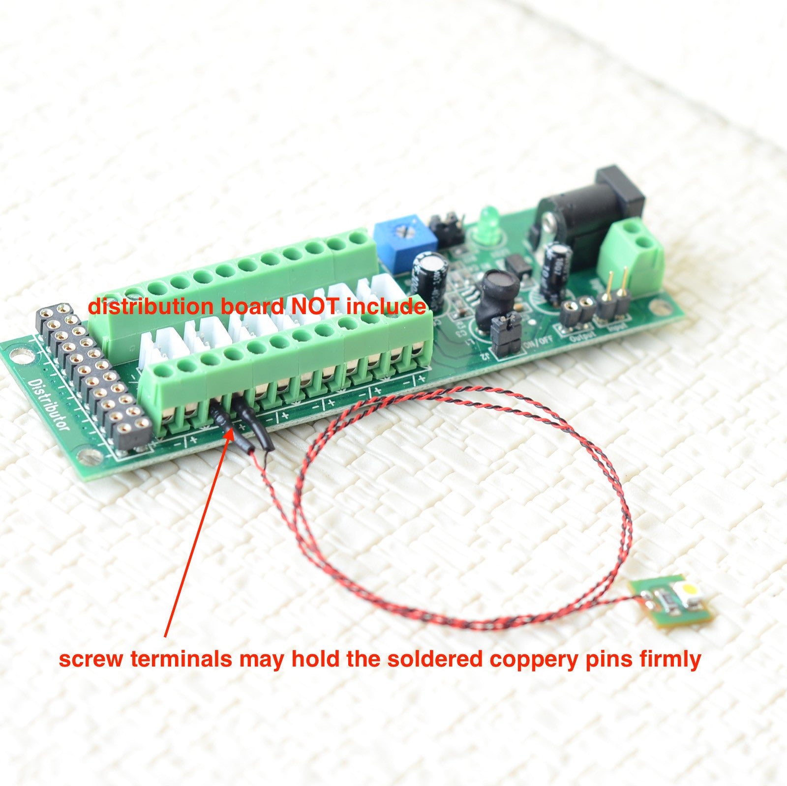 10 x pre-wired cold white 12V SMD LED building interior lighting twist