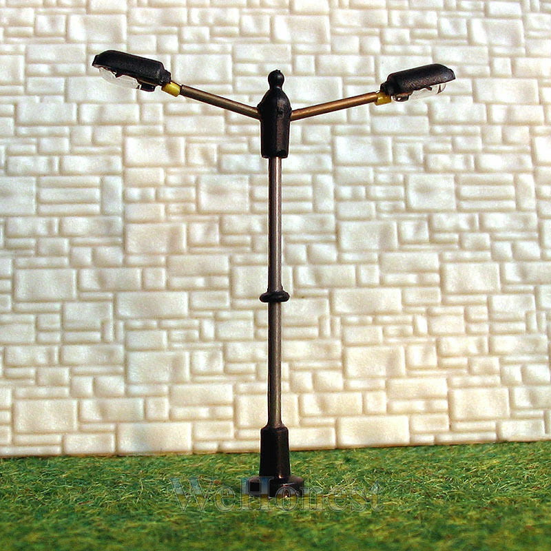 5 x N scale model lampposts antique lamp 6V bulb street lights + Resis