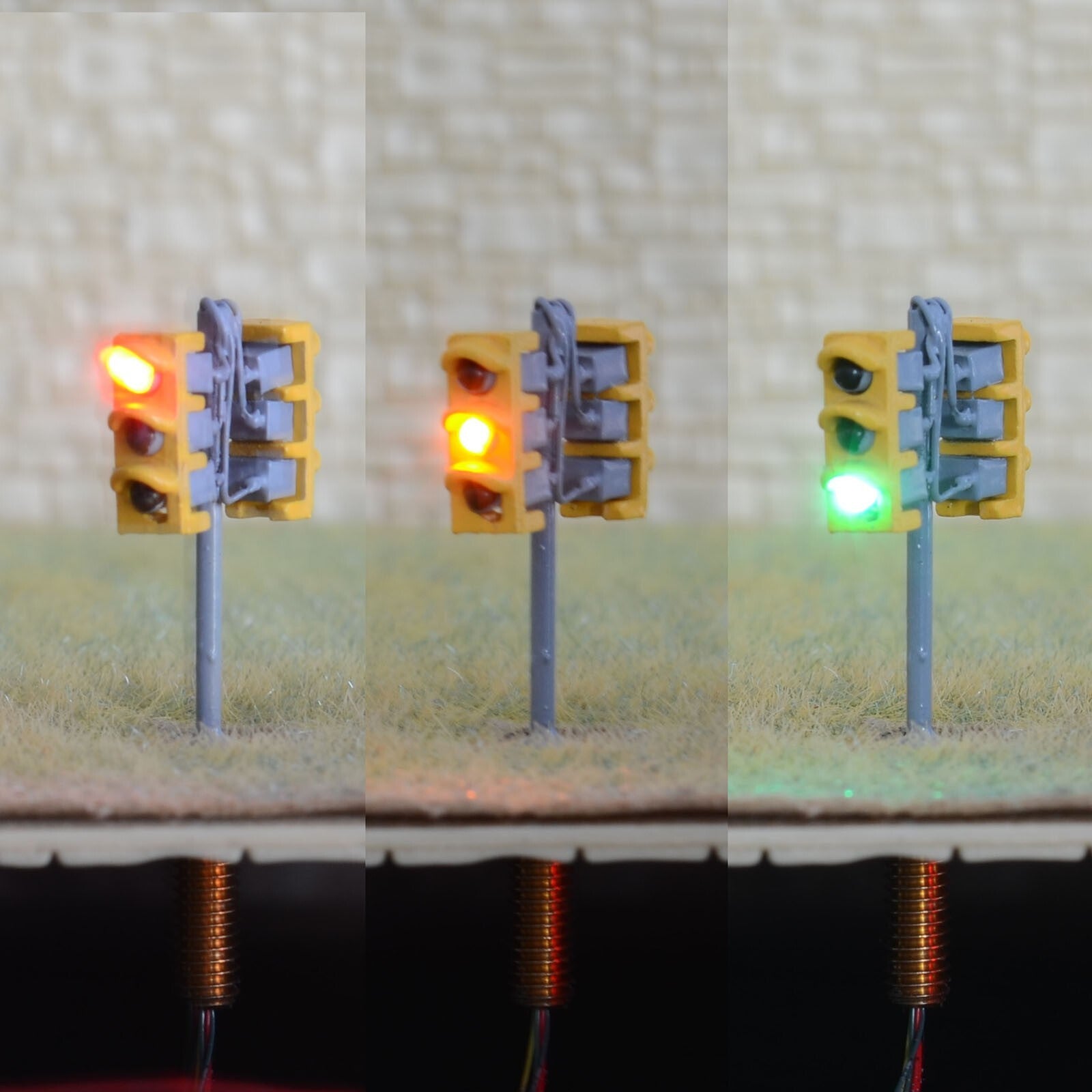 2 x traffic lights N crossing walk model LED pedestrian street signals