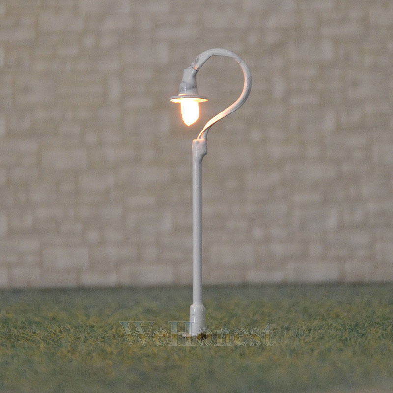 10 x HO scale Lamps Model Train Railroad Lamp posts street lights resi