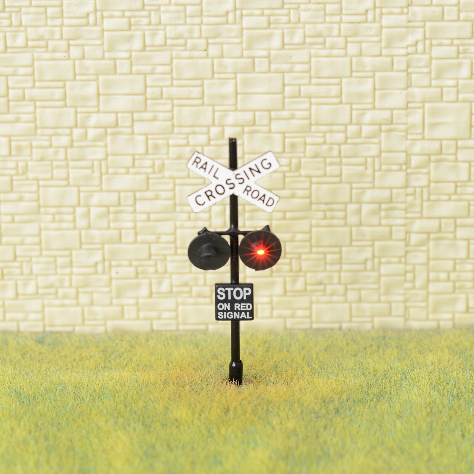 1 x HO Scale railroad grade crossing signals LED made 2 target faces b