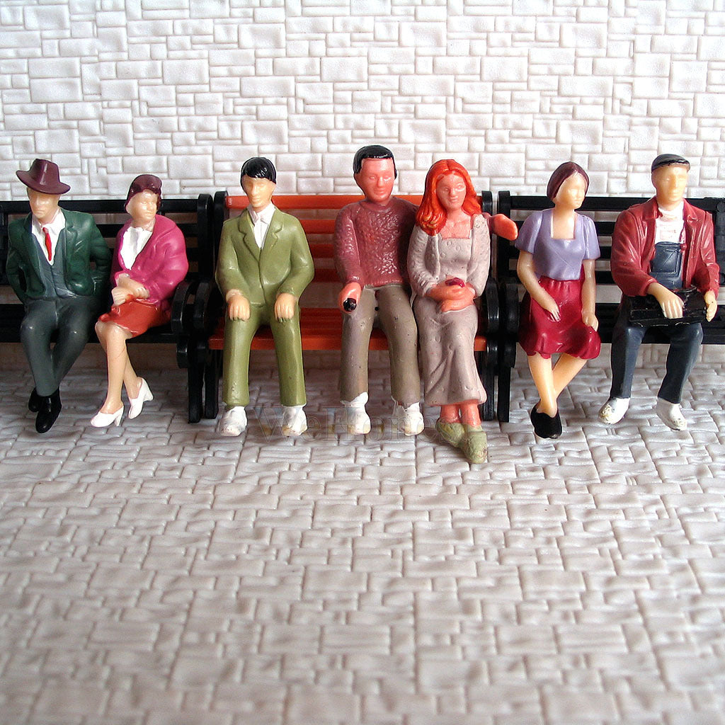 28 pcs G Scale Passengers 1:32 Painted Figures all seated People ( 7 p