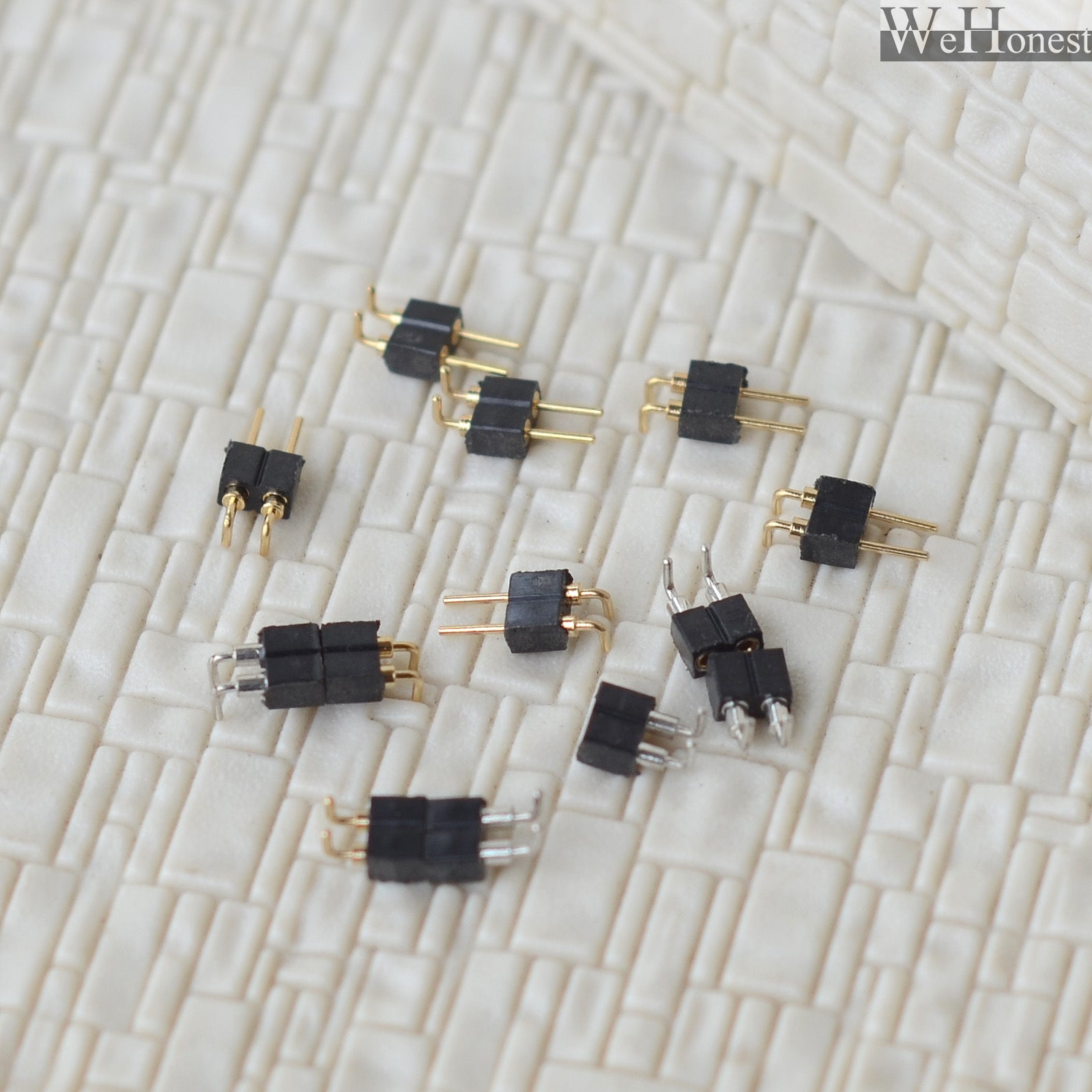 20 pairs 2 Pins mini-plug kits 2.0mm vertical connectors round male