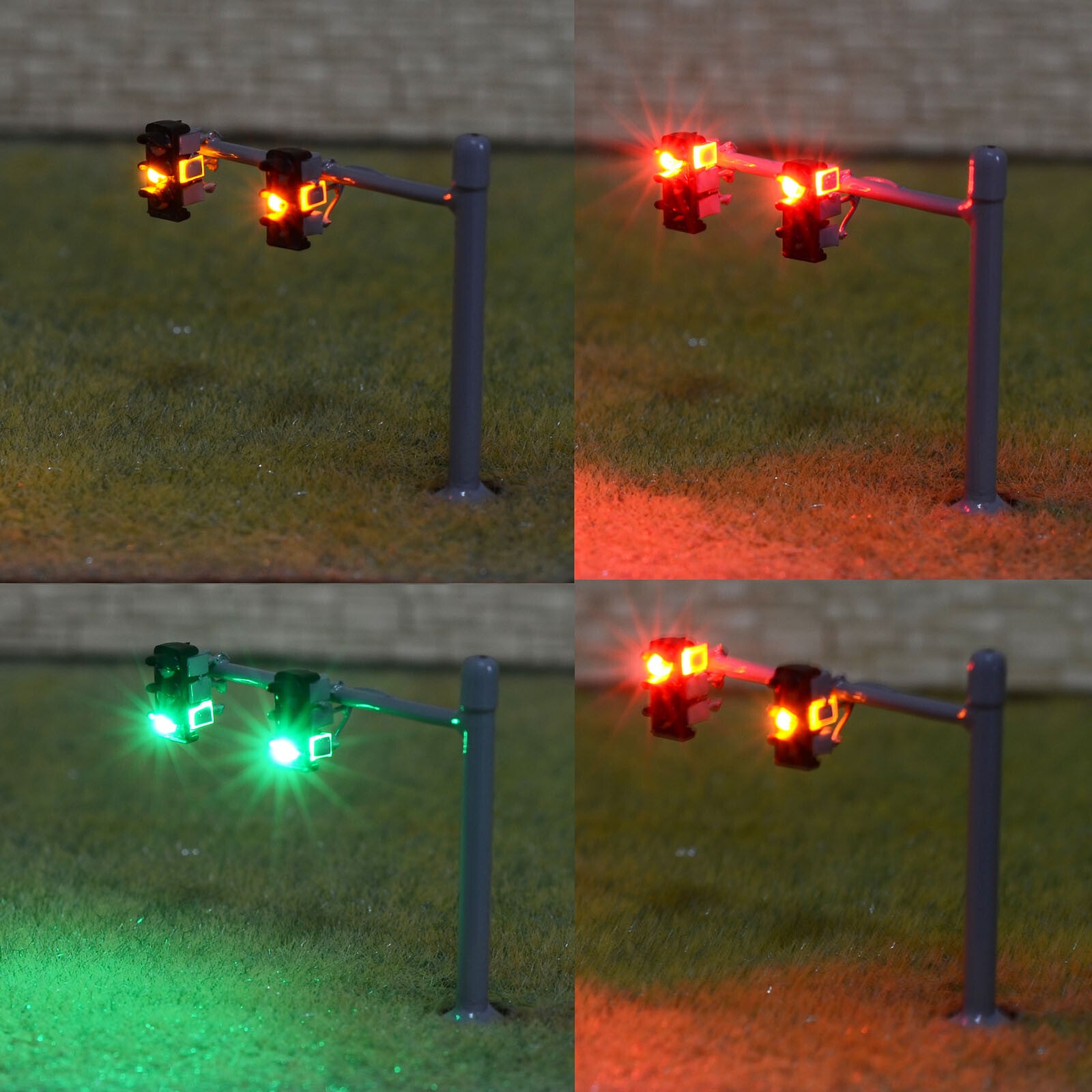 2 x traffic lights N scale crossing walk model LED pedestrian street s