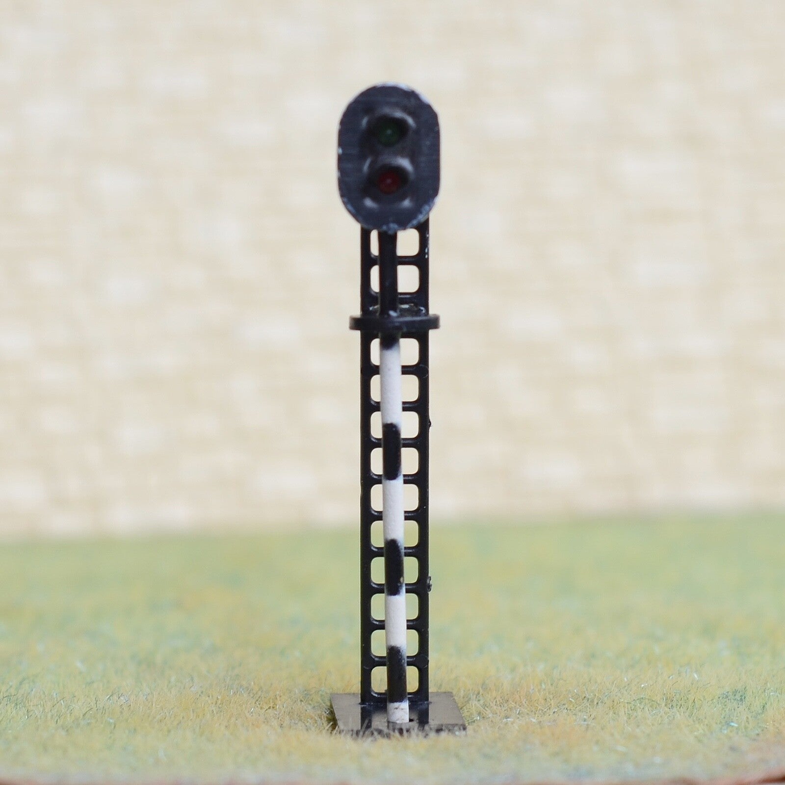 1 x HO scale model railroad 3 colors block signal zebra pole 2 aspects