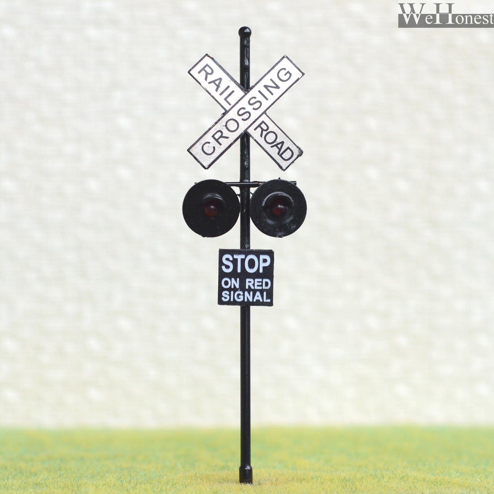 4 pcs O Scale Railroad Crossing Signals 2 heads LED made + Circuit boa