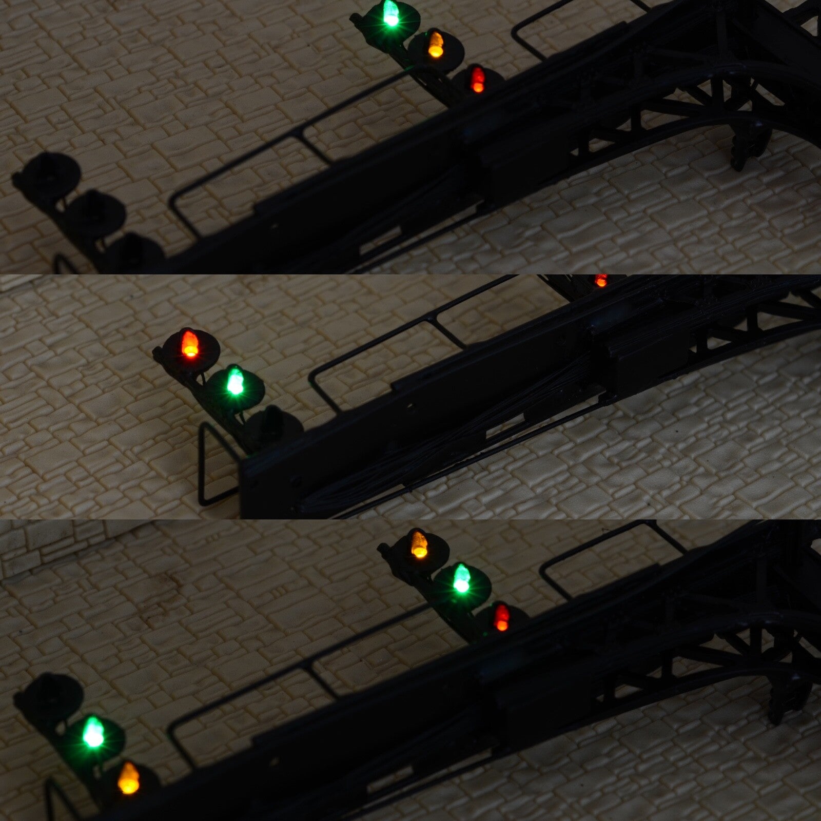 1 x HO OO block searchlight cantilever signal bridge tricolor 2 track