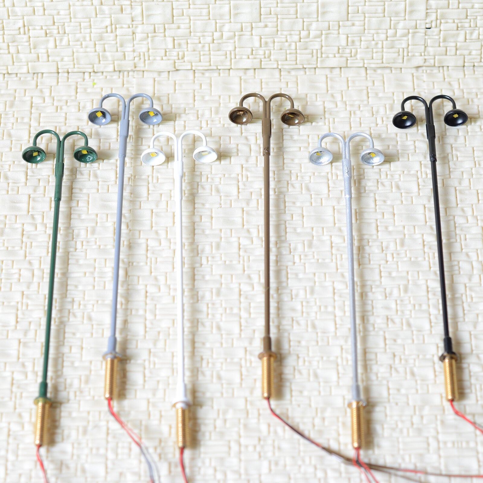 5 x OO / HO scale LED street light Model Train Railroad path lamp post