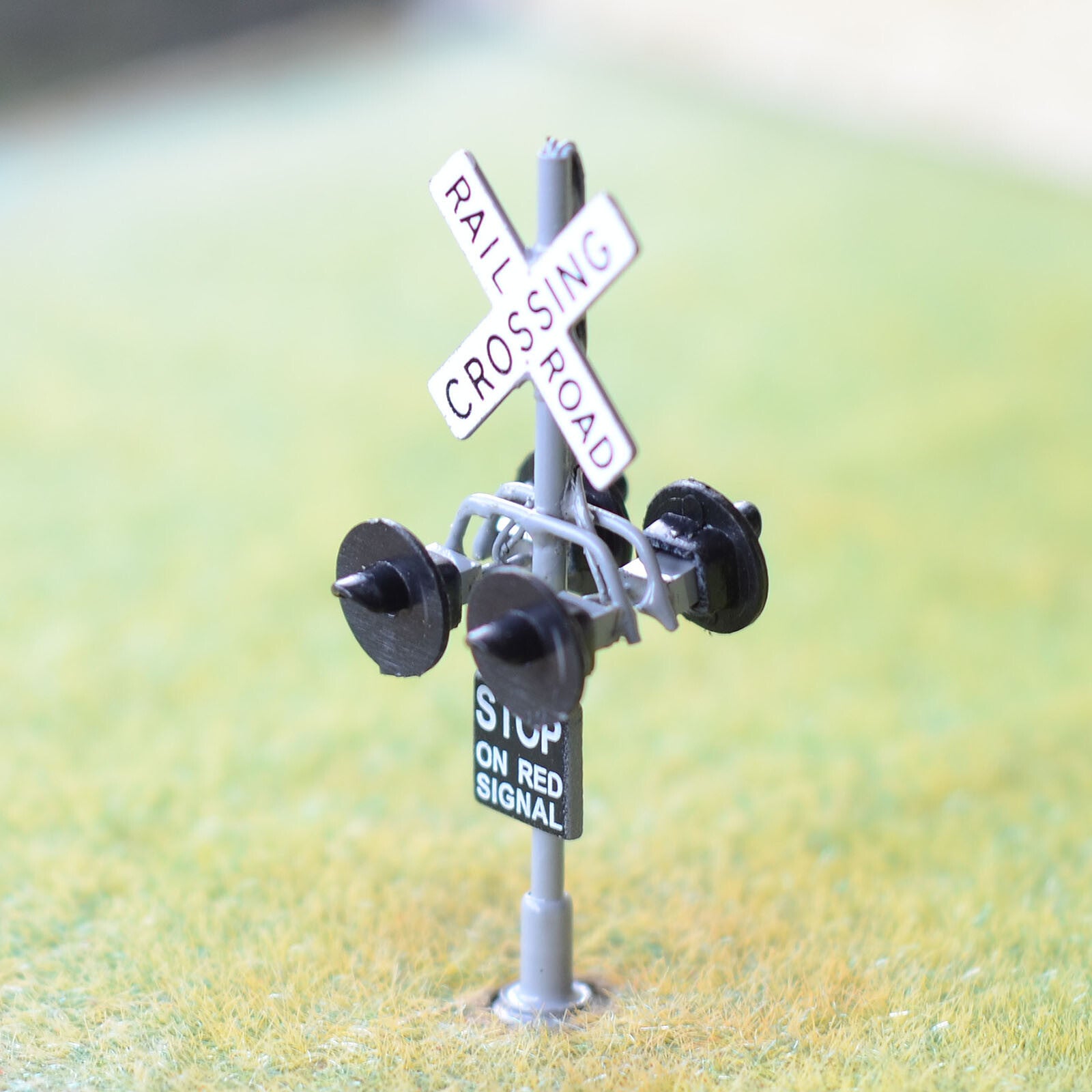 1 x HO scale railroad grade crossing signals common+ LED made double s
