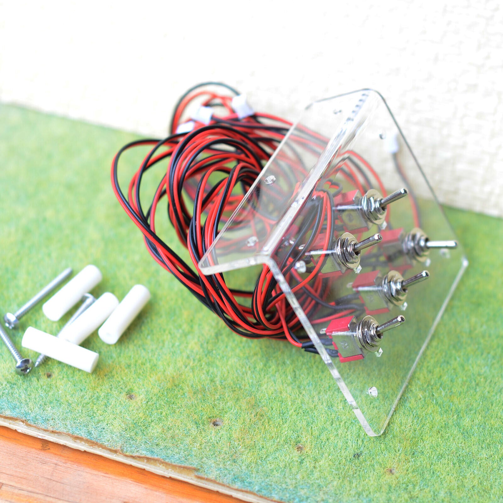 5 x wired 1m toggle switches mounted on board power control panel side